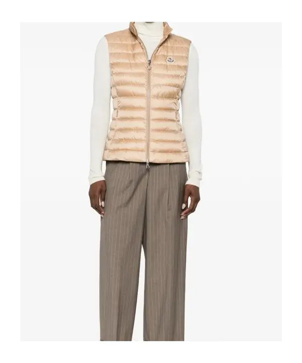 Moncler Igens Zip-up Padded Gilet - Sand Beige