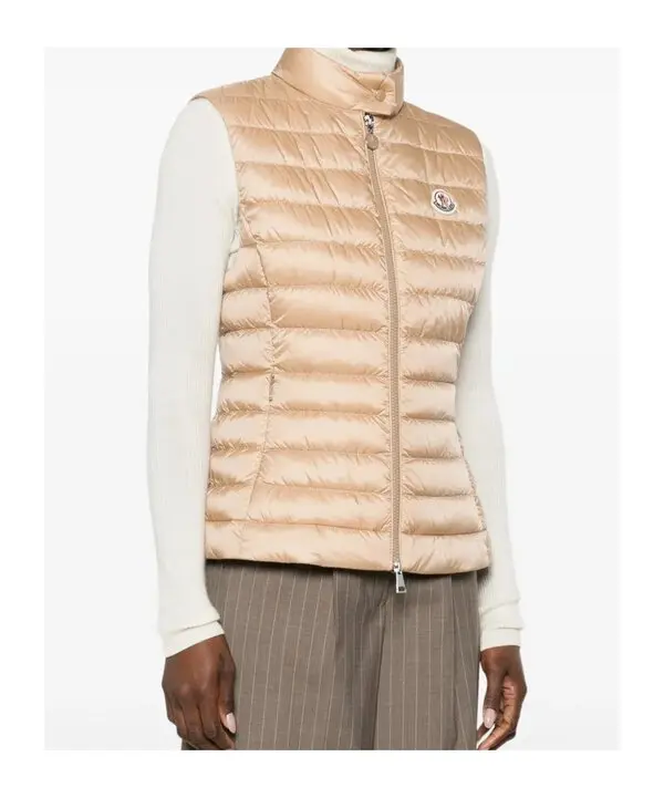 Moncler Igens Zip-up Padded Gilet - Sand Beige