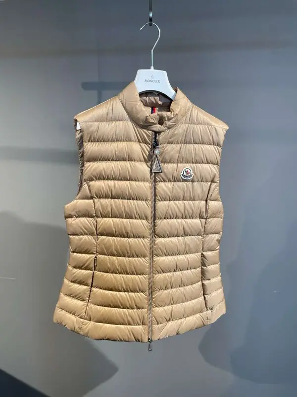 Moncler Igens Zip-up Padded Gilet - Sand Beige