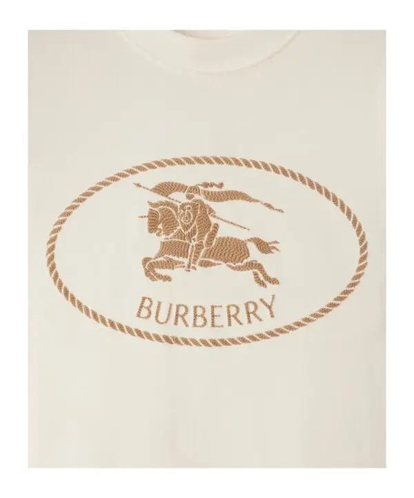 Burberry Knight Stamp Crewneck T-shirt - Chalk