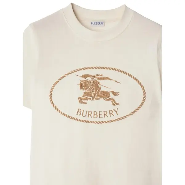 Burberry Knight Stamp Crewneck T-shirt - Chalk
