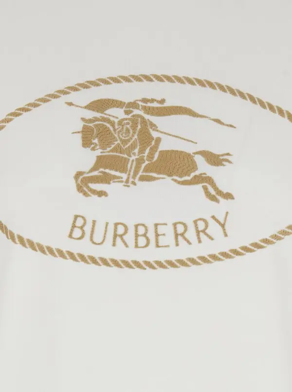 Burberry Knight Stamp Crewneck T-shirt - Chalk