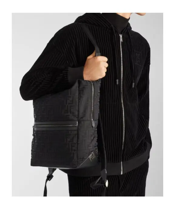 Fendi Ff Jacquard Backpack