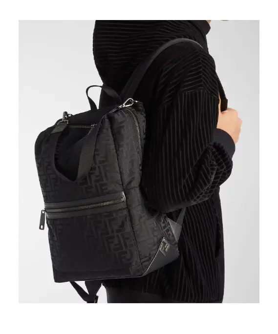 Fendi Ff Jacquard Backpack