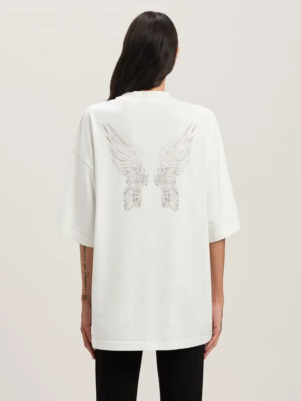 Palm Angels Wings Print T-shirt - Off White