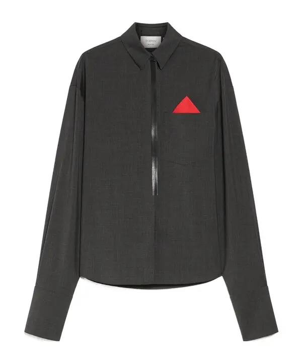 Sportmax Mappa Oversized Shirt - Dark Gray