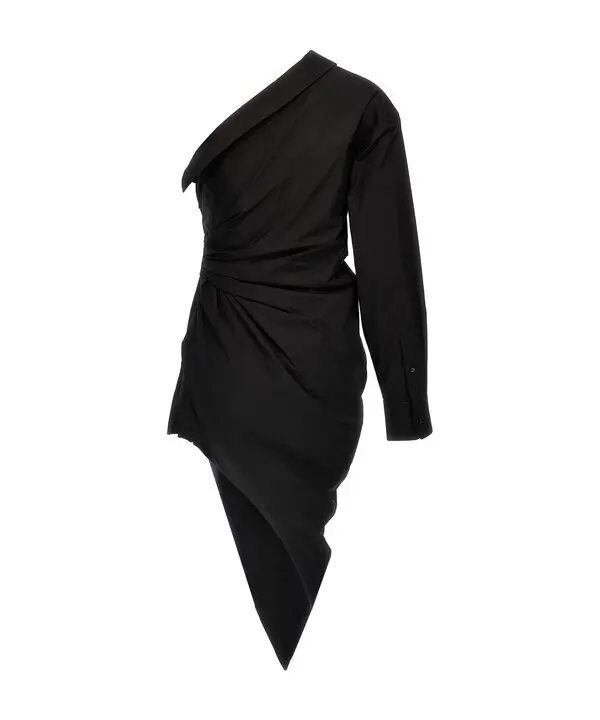 Alexander Wang Asymmetrical Shirt Dress - Black