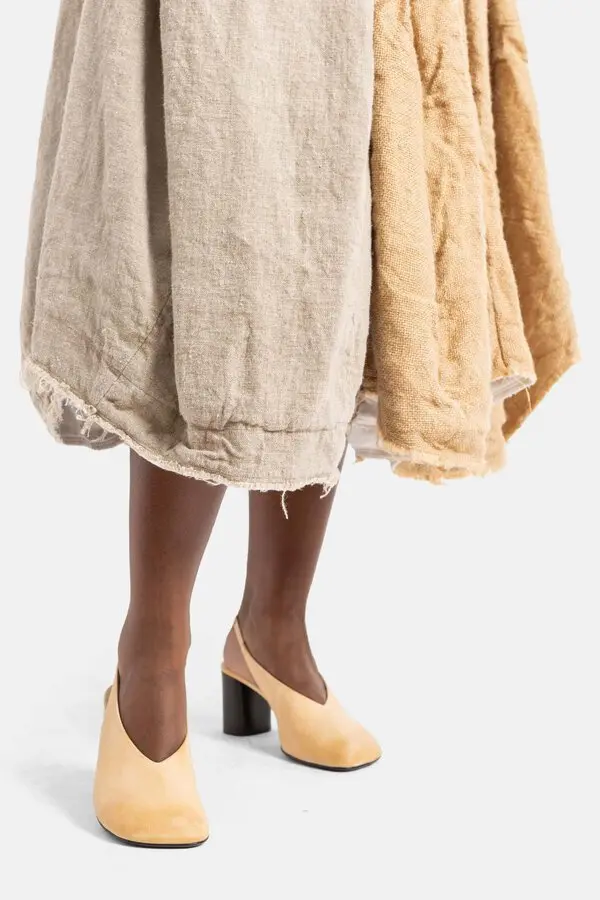 Comme Des Garçons Midi Skirt With Drawstring And Raw Edge