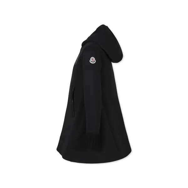 Moncler Hooded Dress With Embellished Logo