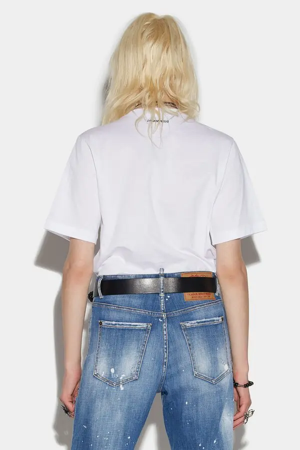 Dsquared2 Embellished Heart Crewneck T-shirt - White