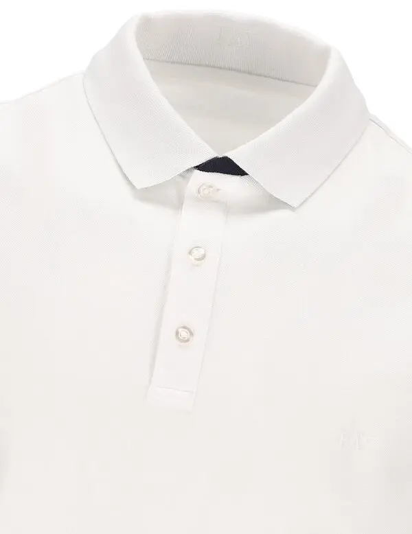 FAY Logo-embroidered Piqué Polo Shirt - White