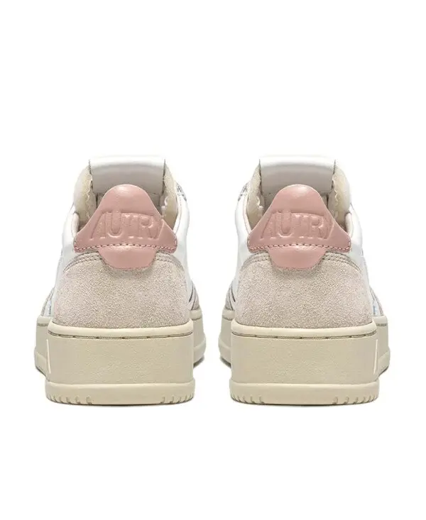 AUTRY Medalist Suede-trim Low-top Sneakers - Nude