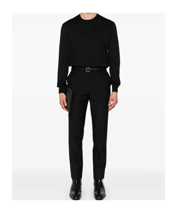 TOM FORD Long-sleeved Crewneck Jumper - Black
