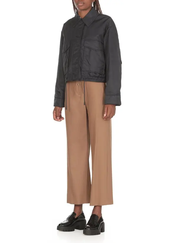Max Mara Reversible Short Bomber Jacket - Black