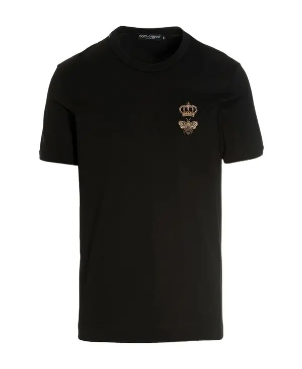 Dolce & Gabbana Dolce Gabbana Sicily Crown Embroidered T-shirt