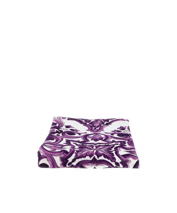 Dolce & Gabbana Dolce Gabbana Majolica Print Beach Towel - Purple