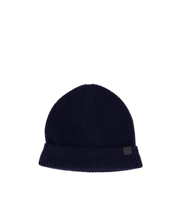 TOM FORD Ribbed Knit Beanie - Blue