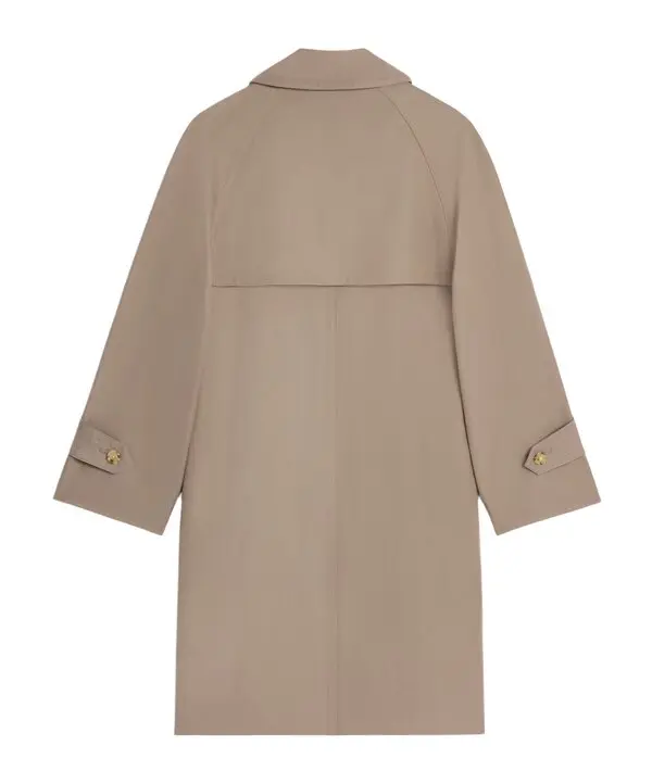 Celine Trench Coat In Wool Gabardine And Cotton