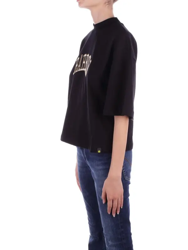 BARROW Logo Embroidered Cropped T-shirt