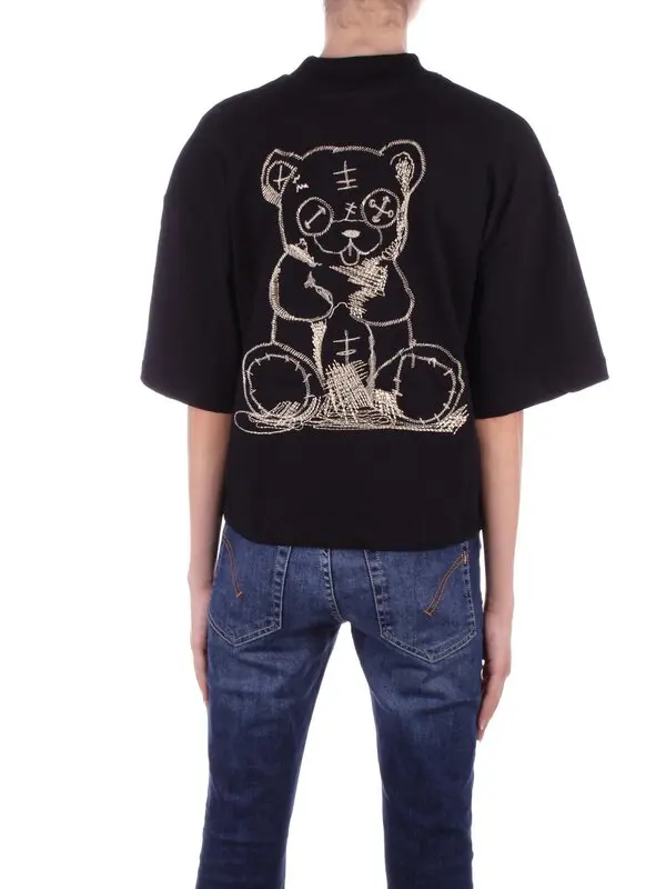 BARROW Logo Embroidered Cropped T-shirt