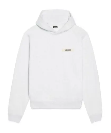Jacquemus The Gros Grain Long Sleeved Hoodie - Grey