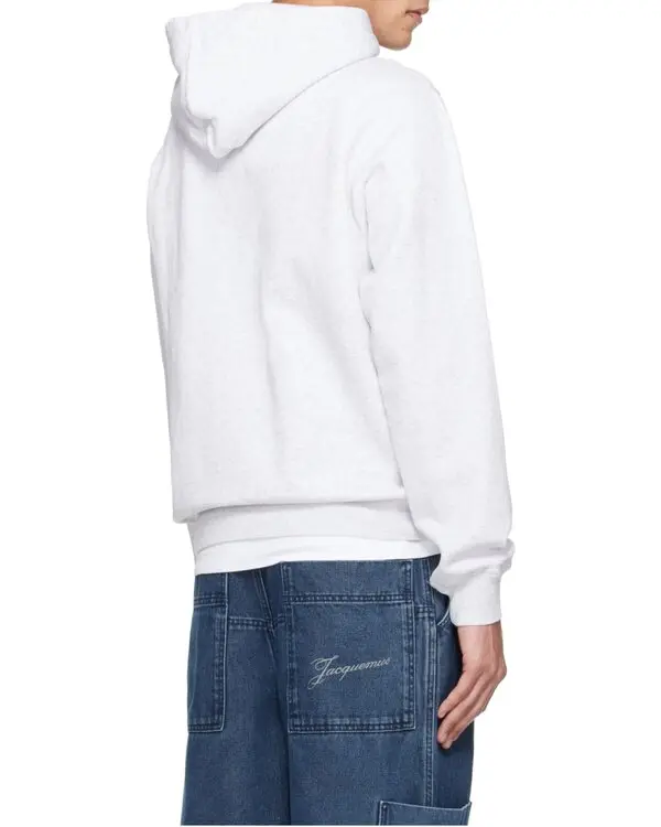 Jacquemus The Gros Grain Long Sleeved Hoodie - Grey