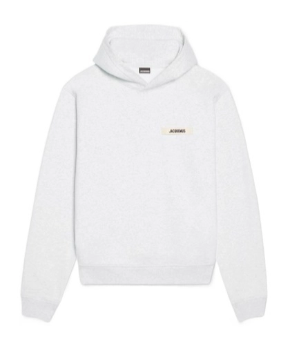 Jacquemus The Gros Grain Long Sleeved Hoodie - Grey
