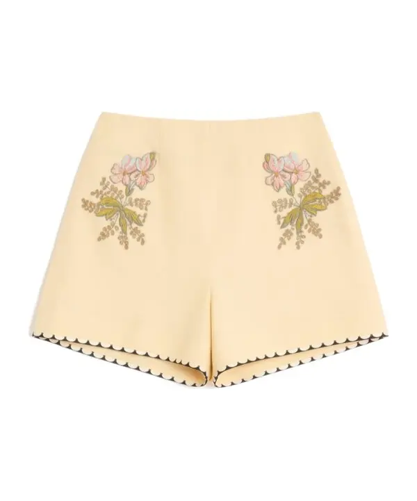 Valentino Garavani Embroidered Shorts - Birch Color