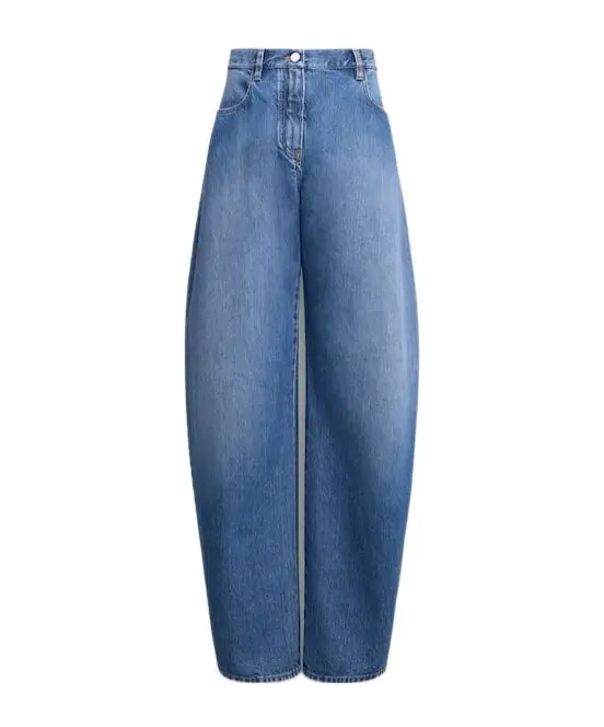 Alaïa Low Waist Curved Leg Jeans - Mineral