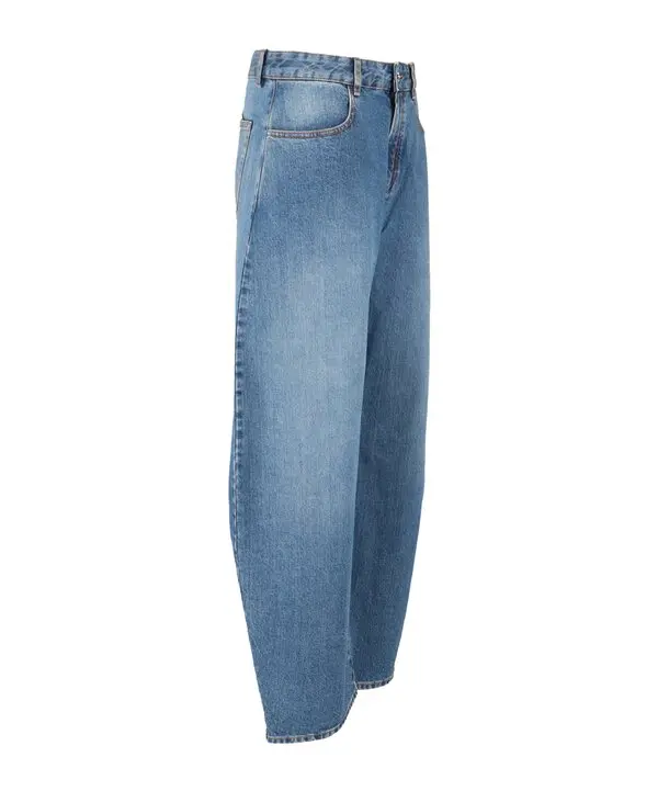 Alaïa Low Waist Curved Leg Jeans - Mineral