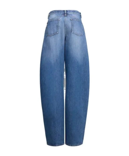 Alaïa Low Waist Curved Leg Jeans - Mineral