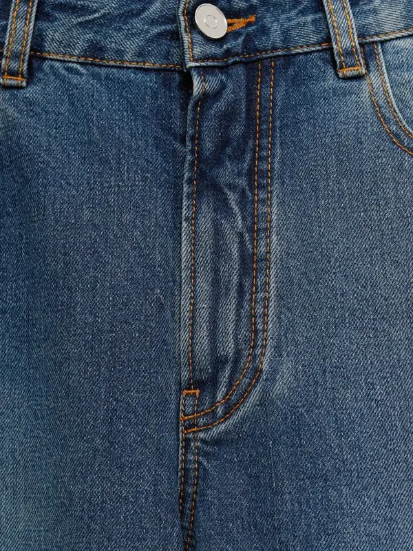 Alaïa Low Waist Curved Leg Jeans - Mineral