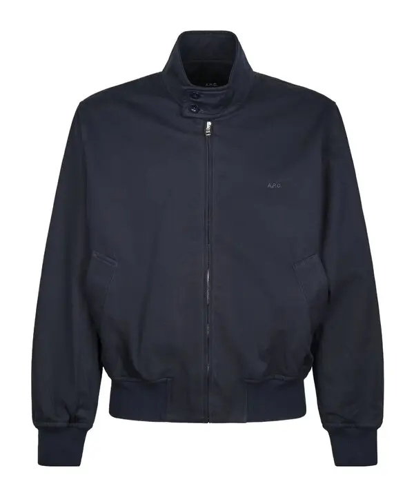 A.p.c. Stand Collar Zip-up Jacket - Black