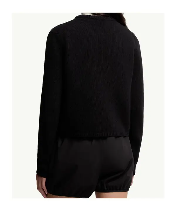 Moncler Logo Detailed Crewneck Sweater - Black