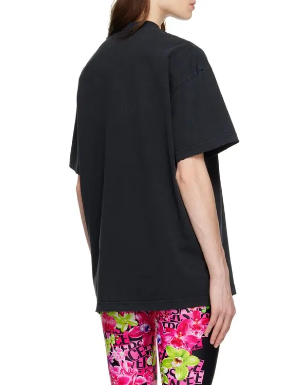 Versace Logo Printed Crewneck T-shirt