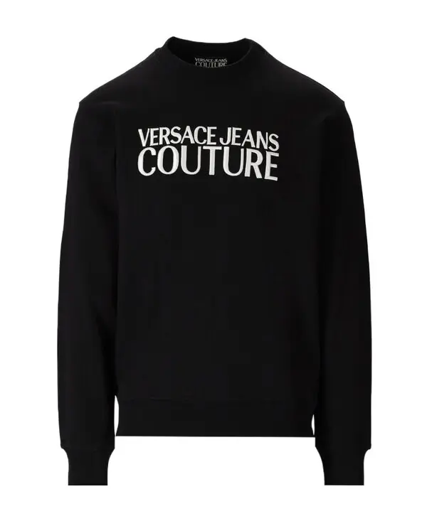 Versace Embroidered Logo Crewneck Sweatshirt