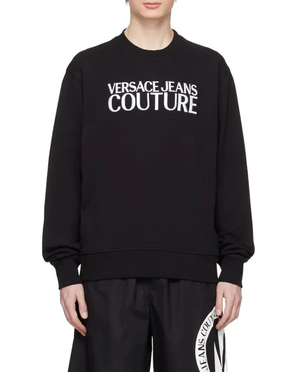 Versace Embroidered Logo Crewneck Sweatshirt