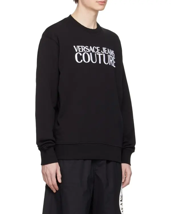 Versace Embroidered Logo Crewneck Sweatshirt