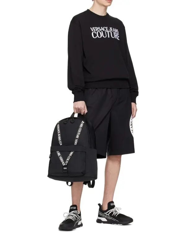 Versace Embroidered Logo Crewneck Sweatshirt