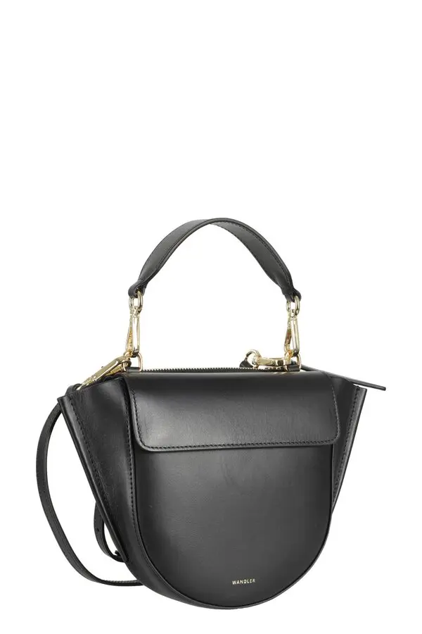 WANDLER Hortensia Foldover Top Mini Bag - Black