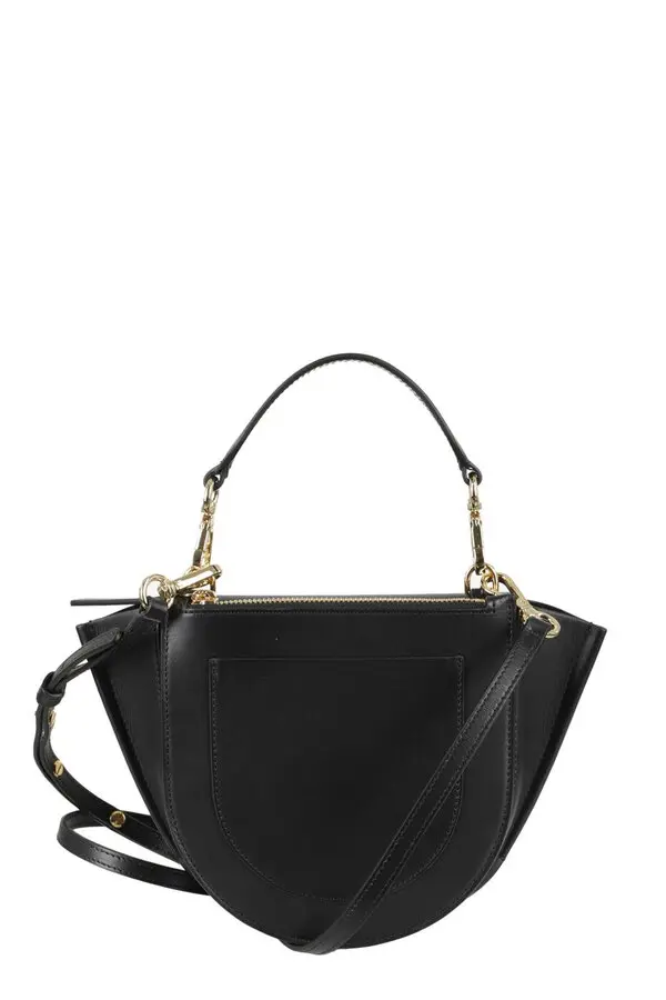 WANDLER Hortensia Foldover Top Mini Bag - Black
