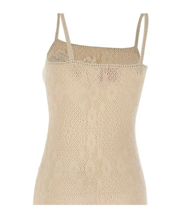 MC2 SAINT BARTH Artie Crochet Knitted Dress