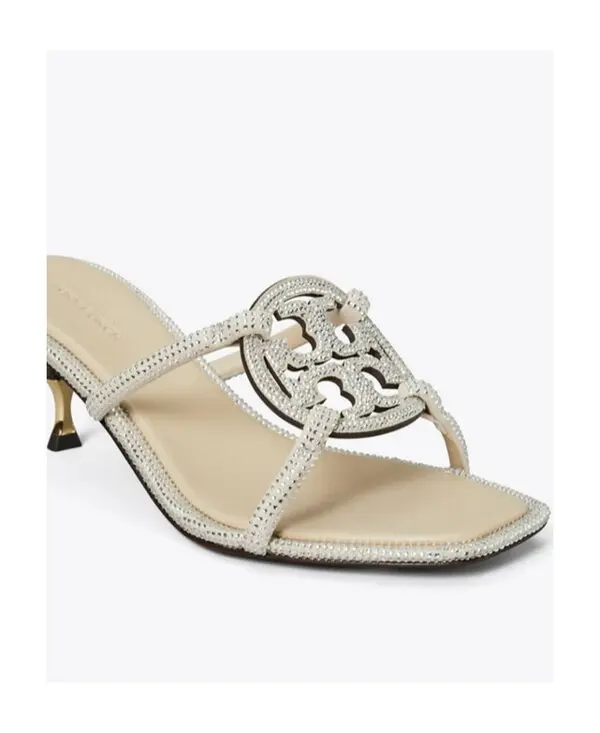 Tory Burch Miller Embellished Sandals - Nude