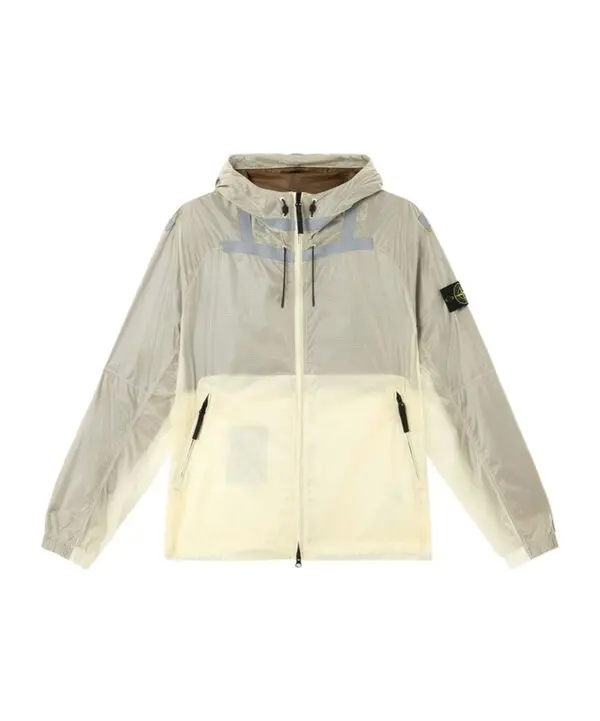 Stone Island Logo Patch Hooded Zip-up Jacket