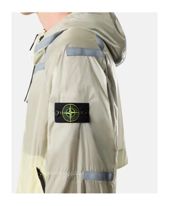 Stone Island Logo Patch Hooded Zip-up Jacket