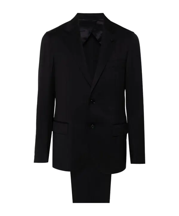 LARDINI Twill Tapered Suits - Blue