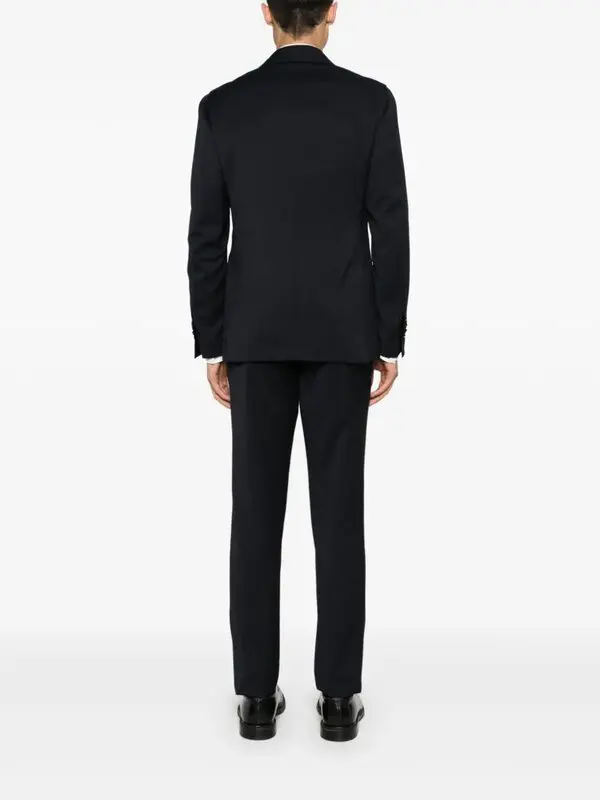 LARDINI Twill Tapered Suits - Blue