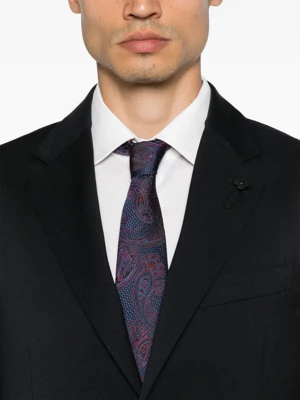 LARDINI Twill Tapered Suits - Blue