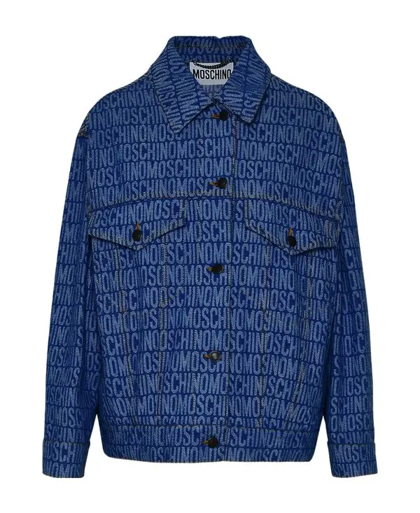 Moschino Monogram Print Denim Jacket