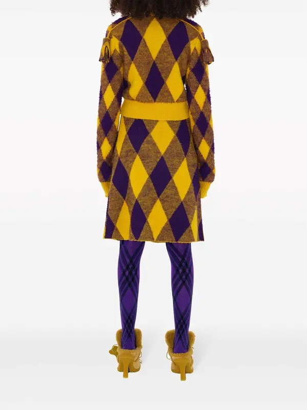 Burberry Argyle Logo Embroidered Skirt